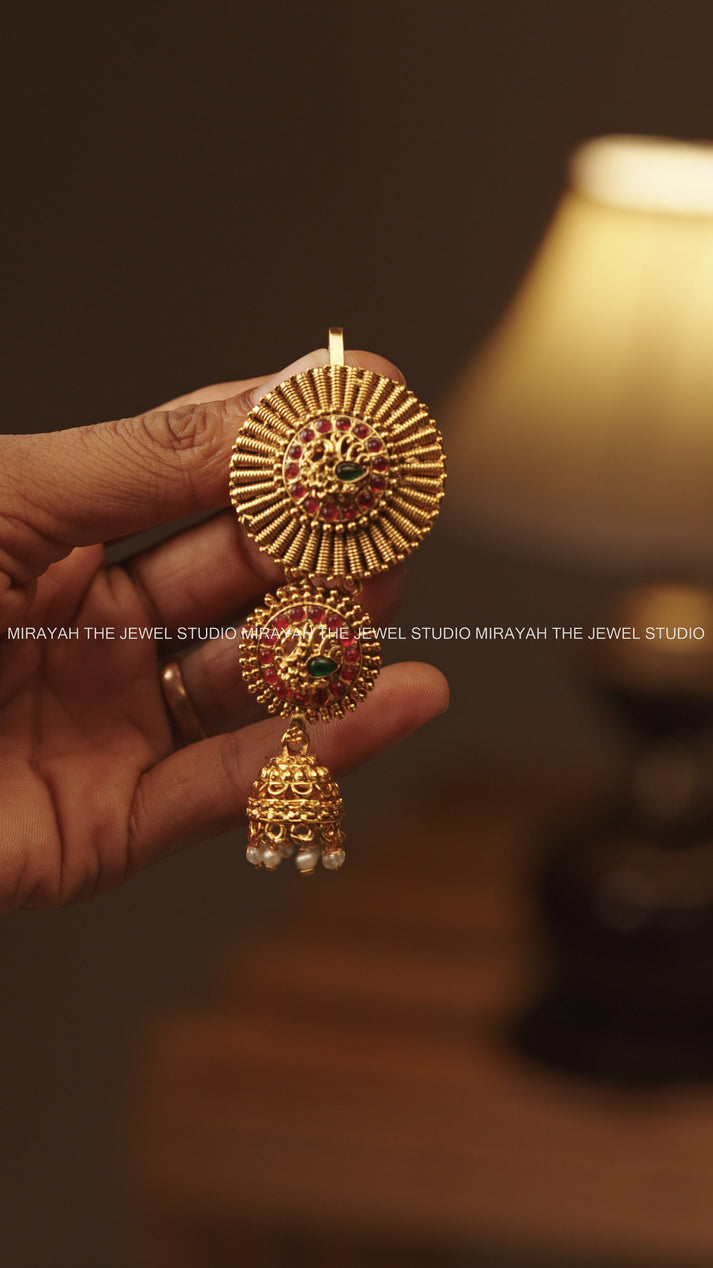 PEACOCK CHAKRA JADA BILLA - RED – Mirayah The Jewel Studio