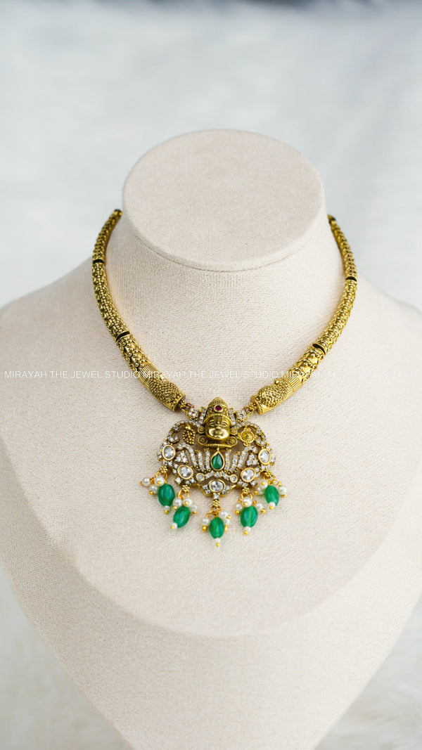 PREMIUM VICTORIAN BALAJI HASLI - GREEN – Mirayah The Jewel Studio